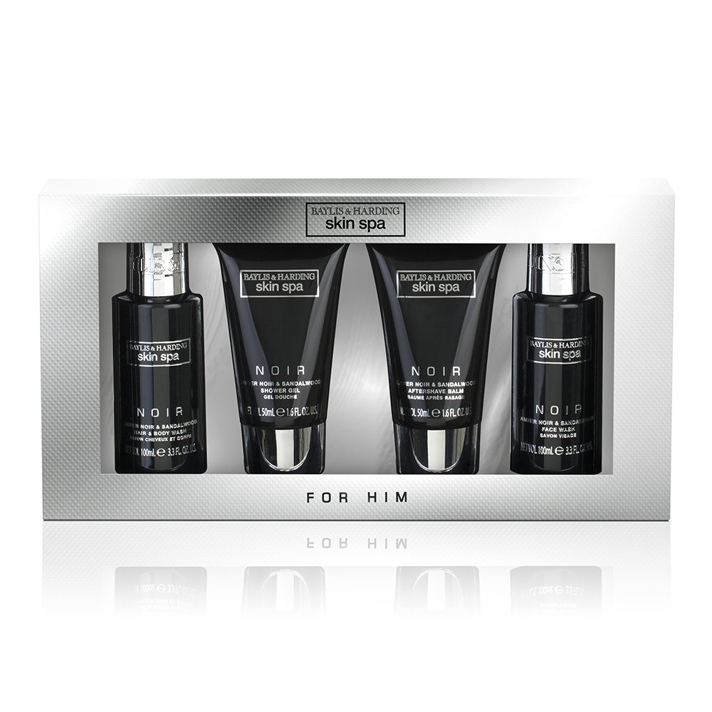 Baylis & Harding Men's Skin Spa Noir 4-Piece Set: Amazon.co.uk: Beauty