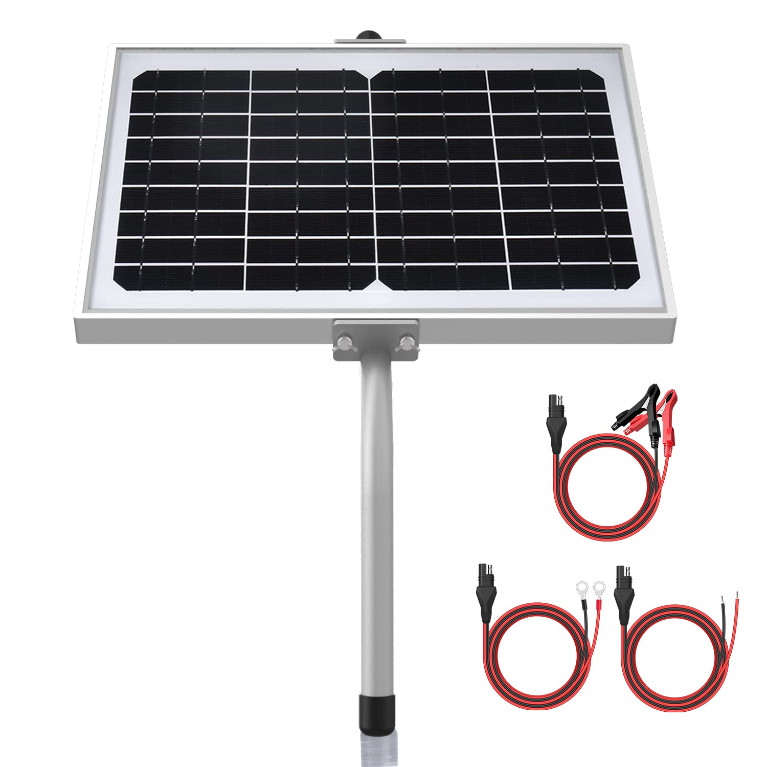 SUNER POWER 12V 10W Solar Battery Trickle Charger Maintainer, Built-in ...