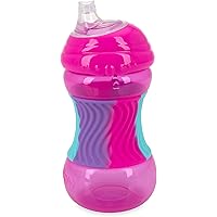 Amazon.com : Nuby No Spill Sili Bands 10oz Soft Spout Cup with Textured Easy Grip Silicone Band ...