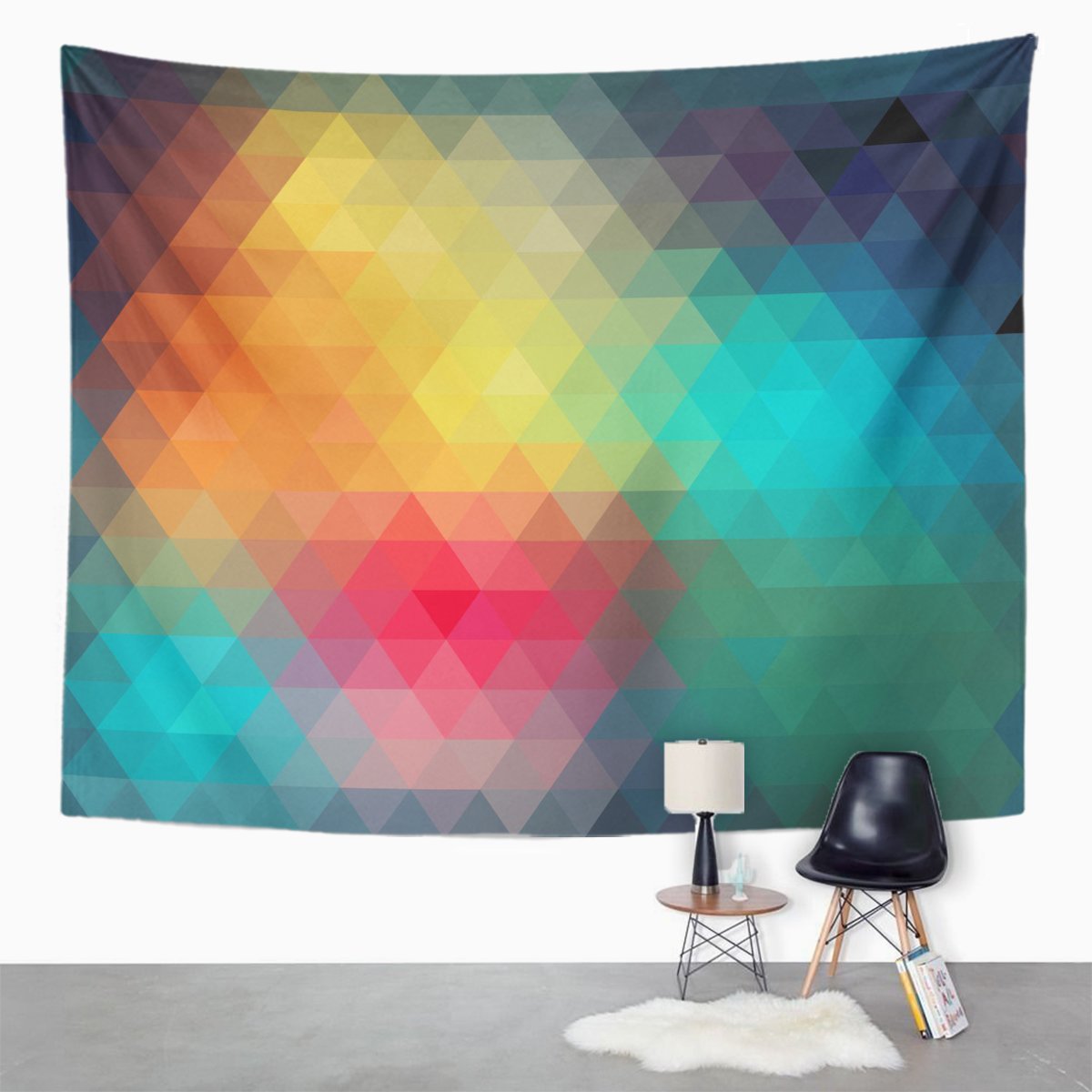 TOMPOP Tapestry Pattern Of Geometric Shapes Flow Spectrum Effect Copy ...
