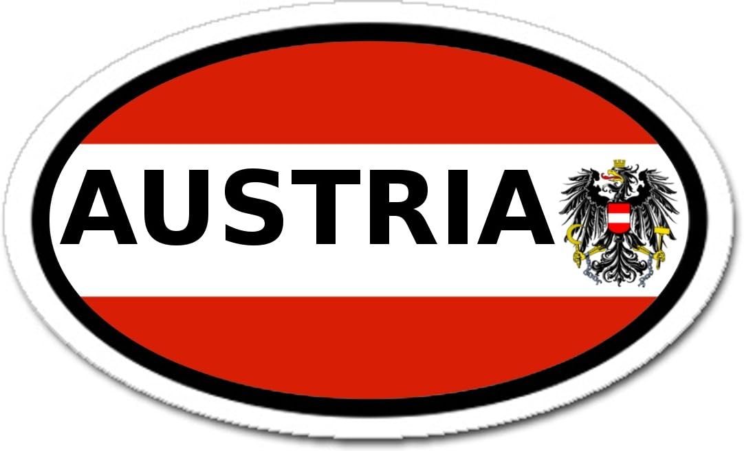 Amazon.com: LandsAndPeople Austria and Austrian Flag Car Bumper Sticker ...