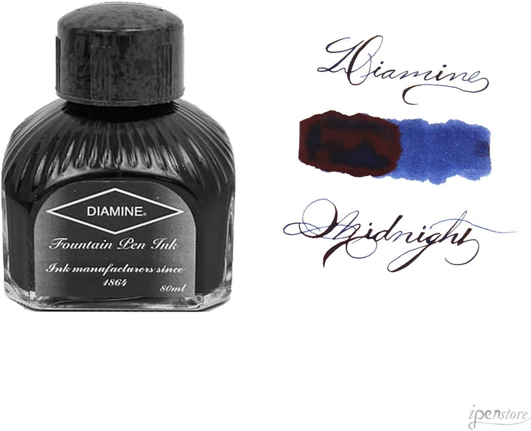 Amazon.com: Diamine 80ml Midnight fountain pen ink: Home & Kitchen