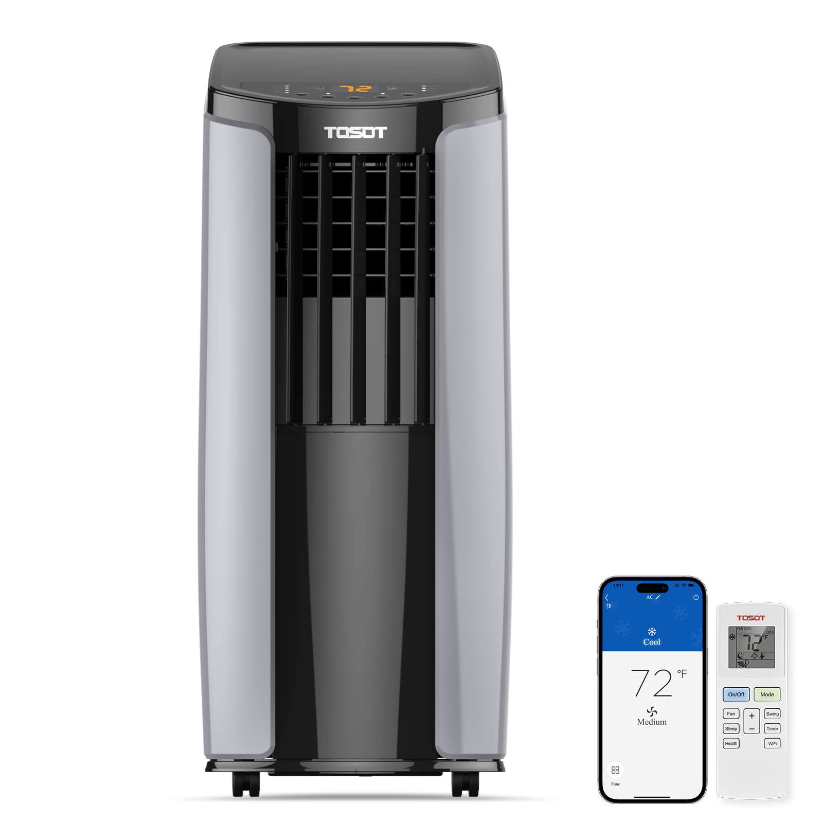 TOSOT 9,700BTU (5,000 BTU SACC) Portable Air Conditioner, Smart Wifi ...