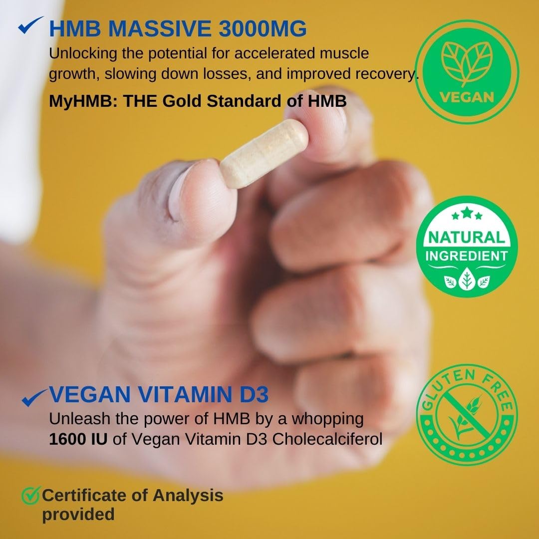 Mua VINATURA HMB 3000mg and Vitamin D3 Supplement Capsules per Serving ...