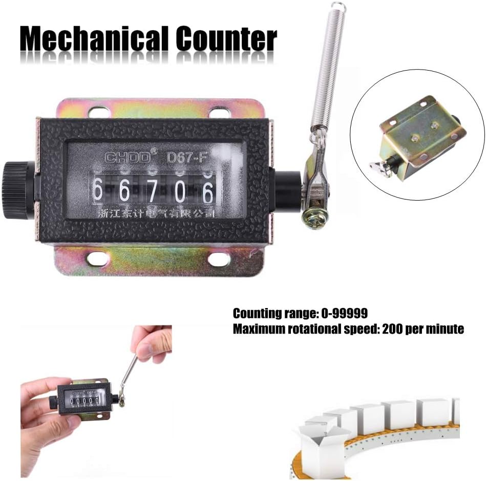 Compteur mécanique, compteurs à 5 chiffres, compteur manuel D67-F ...