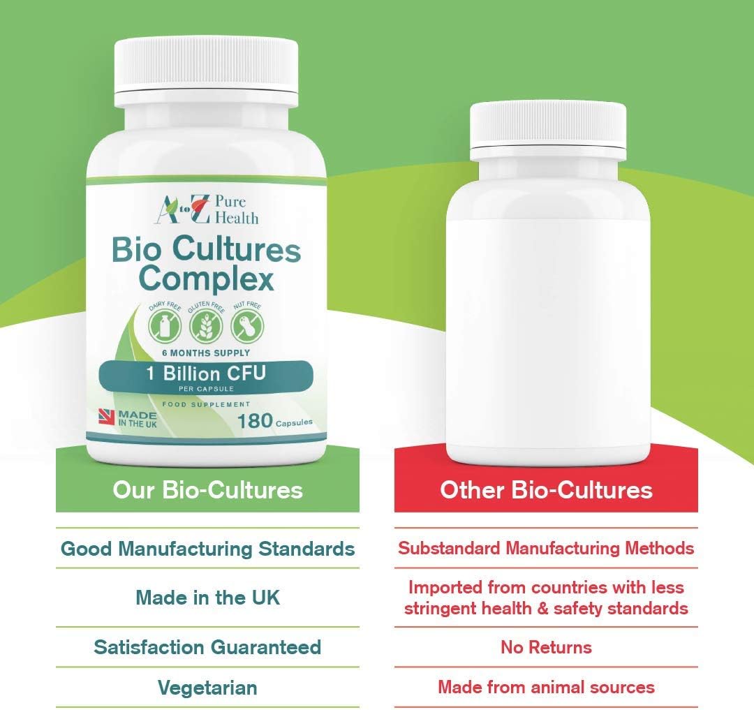Premium Bio Cultures Complex 180 Capsules (6 Month’s Supply) | High ...