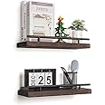 Amazon.com: AKKO Floating Shelves for Wall, Set of 2 Rustic Wood Wall ...