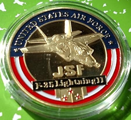 Amazon.com : USAF Air Force F-35 Lightning II Jet Colorized Gold Plated ...