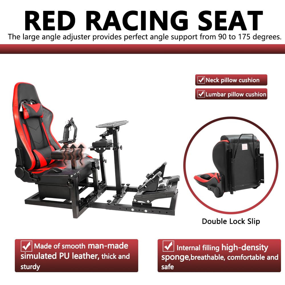 Mua Supllueer Racing Flight Simulator Cockpit with Red Racing Seat Fit ...