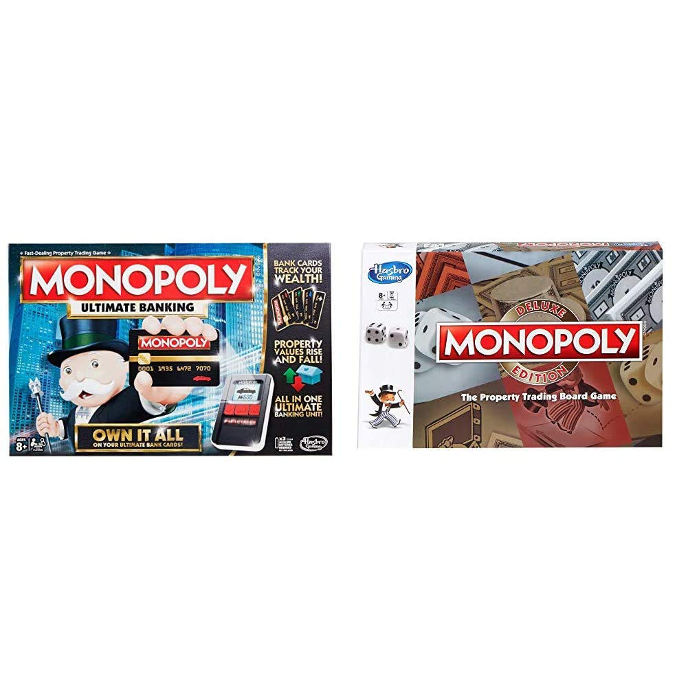 Buy Hasbro Monopoly Ultimate Banking, Multi Color & Monopoly Deluxe ...