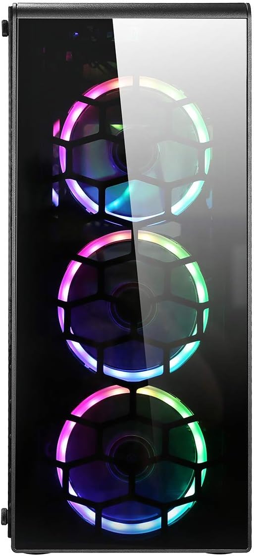 CiT Raider PC Gaming Case, Mid-Tower ATX, 6 x Halo Dual – Ring Spectrum ...