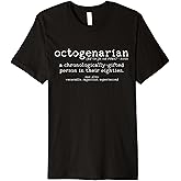 Amazon.com: Octogenarian Definition 80 Years Old 80th Birthday Gift T ...