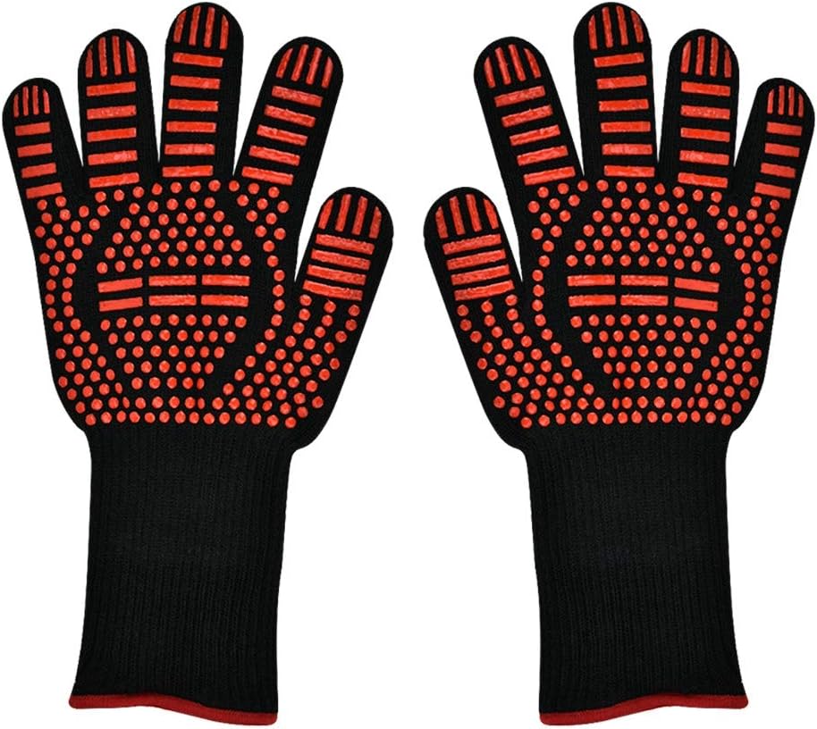 Heat Resistant Oven Gloves, 1472°F High Temperature Resistant Fireproof ...