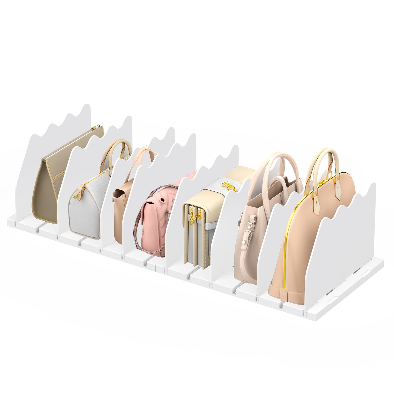 Ronlap Purse Storage Organizer for Closet, White Closet Bag Storage ...