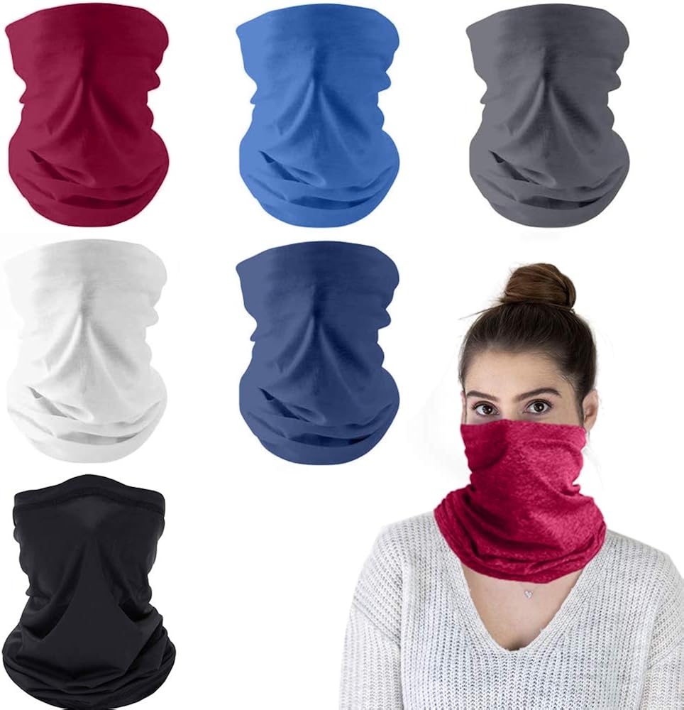 Couvre visage 6 Pack, Chapeaux Multifonctionnel Bandana Cheveux Foulard ...