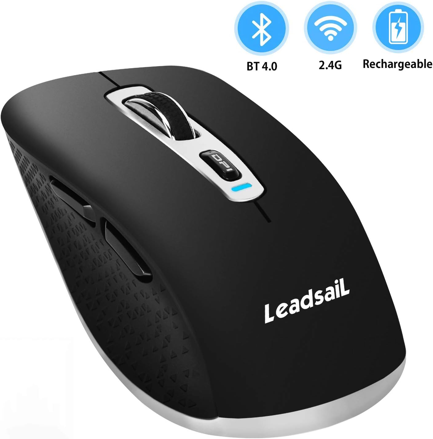 Wireless Bluetooth Mouse for Laptop Silent Cordless Rechargeable USB ...