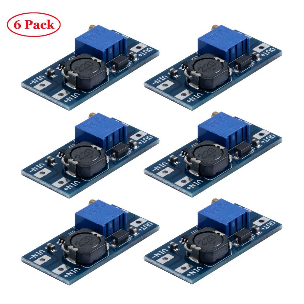 TeOhk DC to DC Step Up Boost Converter MT3608 Adjustable Power Supply ...