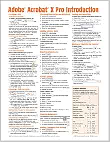 Adobe Acrobat X Introduction Quick Reference Guide (Cheat Sheet of ...