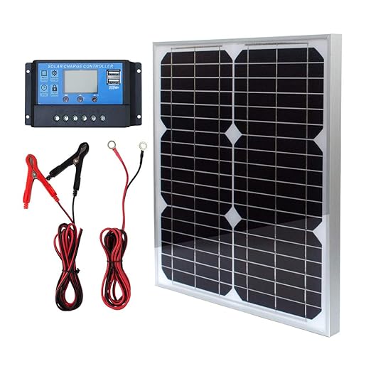 TP-solar Solar Panel Kit 20W 12V Monocrystalline with 10A Solar Charge ...