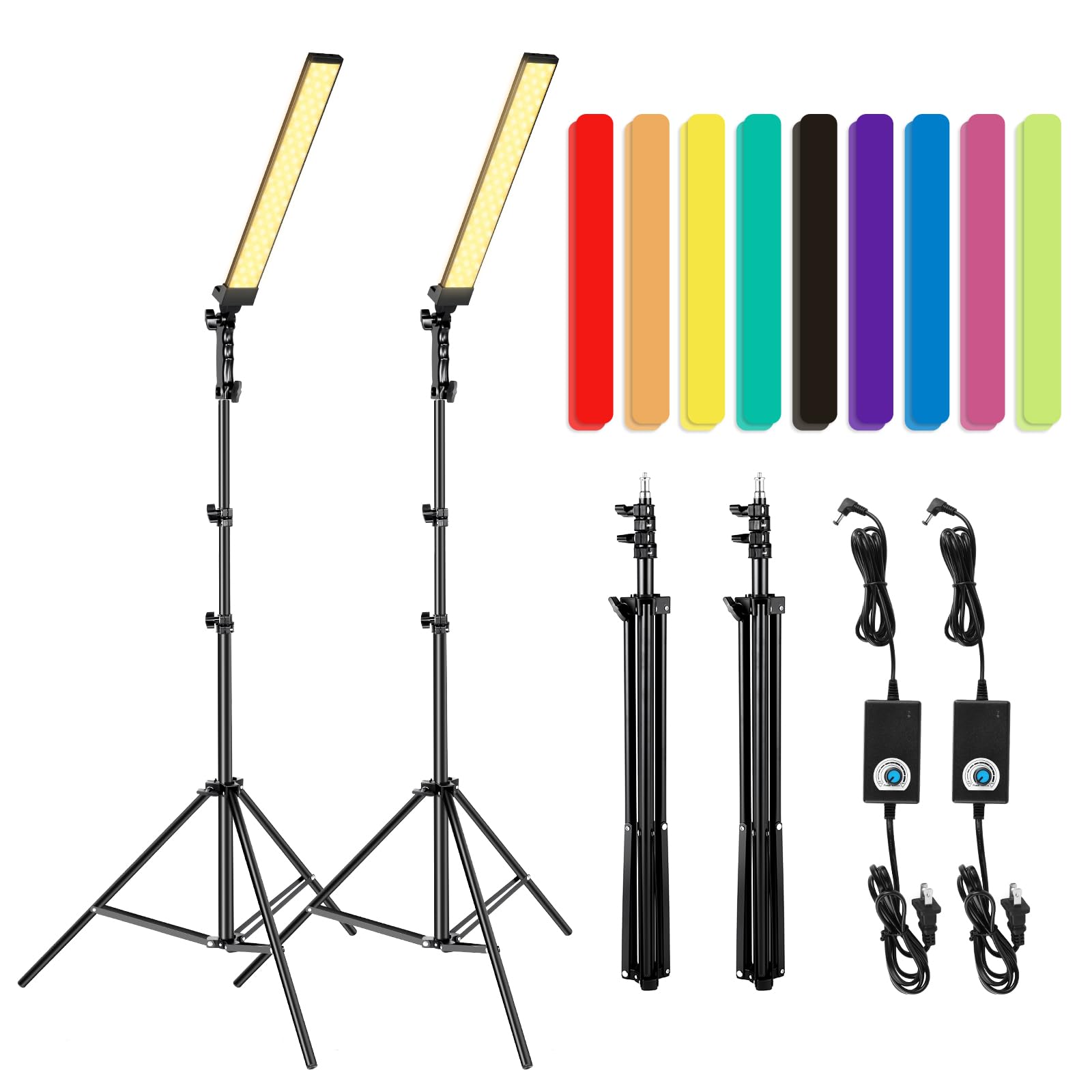 LOMTAP Studio Creator Lights 2 Pack, LED Photography Lighting Kit with ...