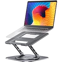 AOEVI Soporte ajustable para portátil con base giratoria de 360 grados, soporte para computadora ...