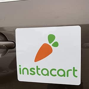 Amazon.com: Car Sign Sticker for Instacart Shopper Magnetic Sign Size 8 ...