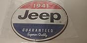 Open Road Brands Jeep Round Embossed Metal Sign - Vintage Jeep Sign for ...
