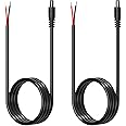Amazon.com: DC 5525 Power Pigtails Cable, 5.5MM x 2.5MM Male Plug to ...