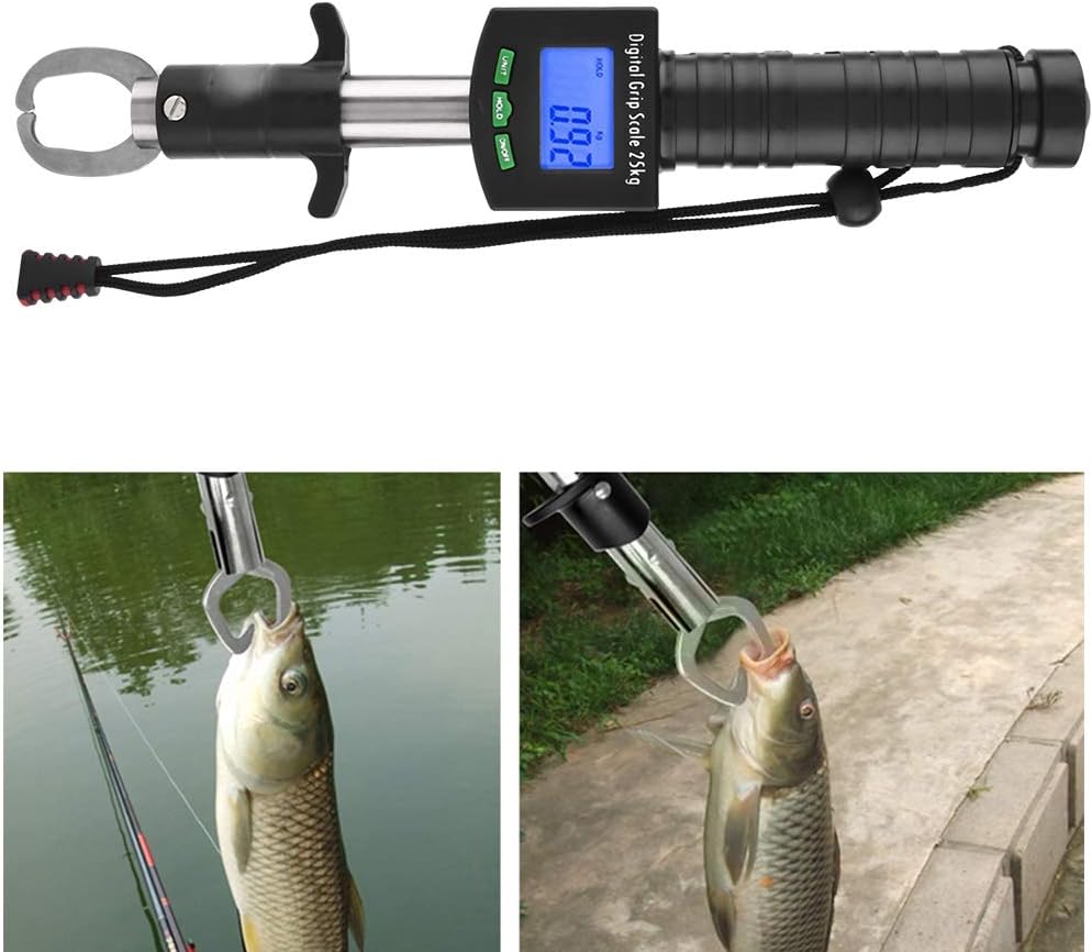 Digital Fish Scale, Fish Lip Gripper with Digital Scale, 1M Tape ...
