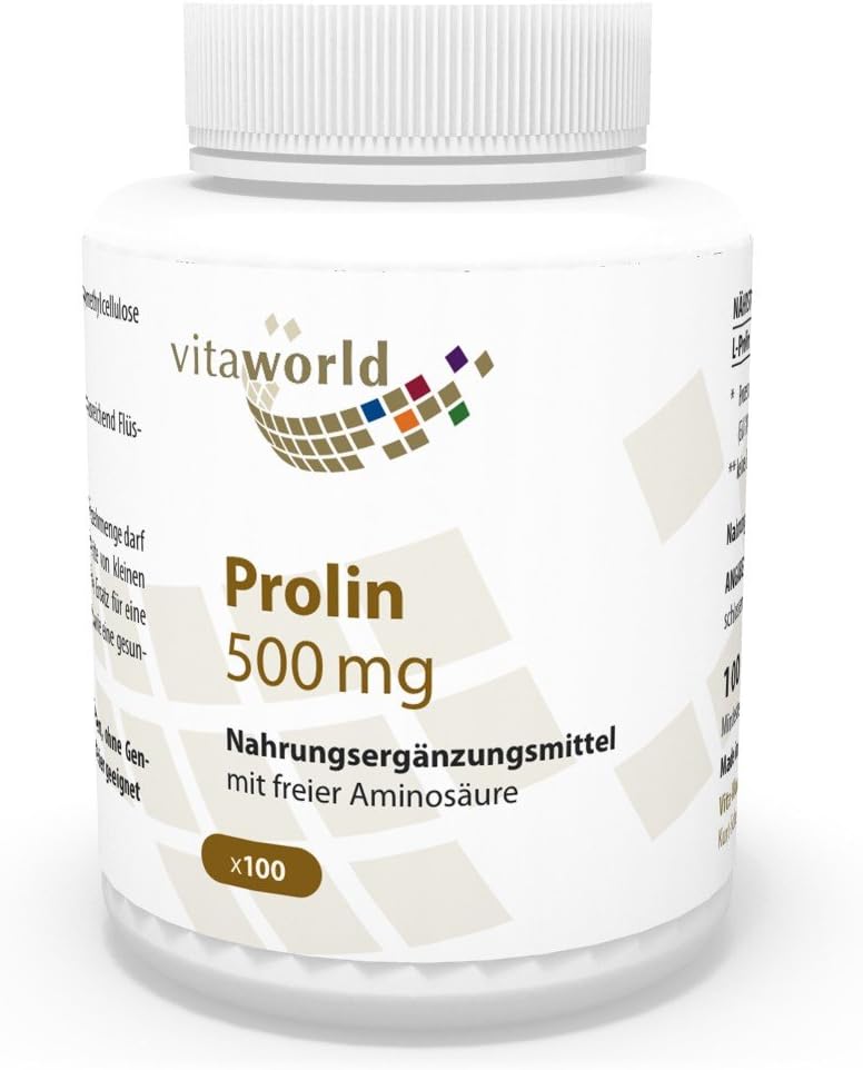 Vita World Prolin 500mg 100 Vegi Kapseln Apotheken Herstellung: Amazon ...