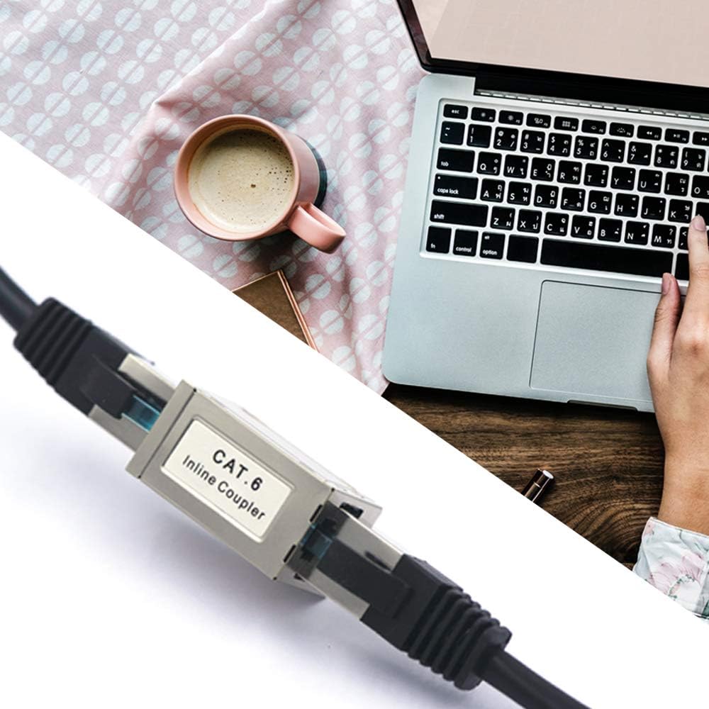 VCE RJ45 Coupler Shielded Cat6 Network Extender Adapter Ethernet Lan ...