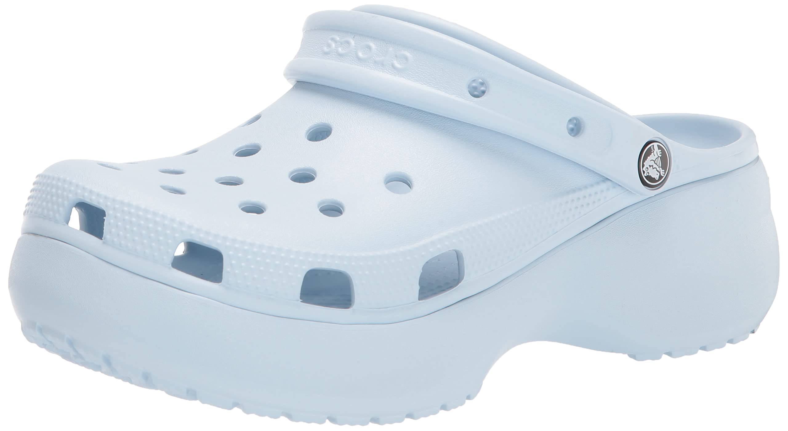 Crocs Women's Classic Platform Clogs, Platform Shoes, Mineral Blue, 8 ...