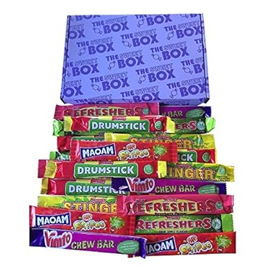The Sweet Box Filled with 21 Large Chew Bars Selection Retro Sweets ...