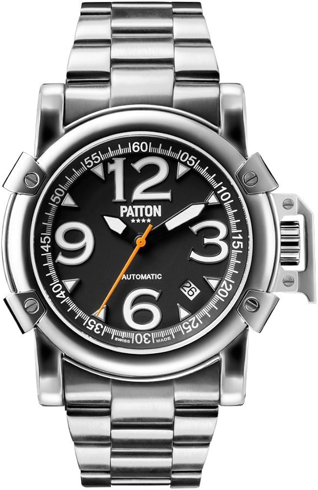 PATTON watch Patton Automatic - Men's Watch - Steel: Amazon.co.uk: Watches
