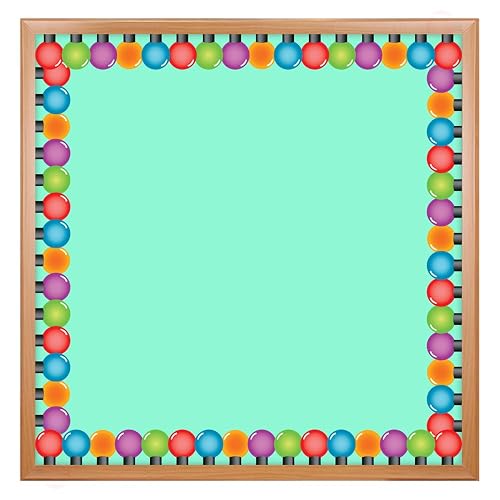 Hygloss Products Die-Cut Bulletin Board Border – Colored Bulbs Design ...