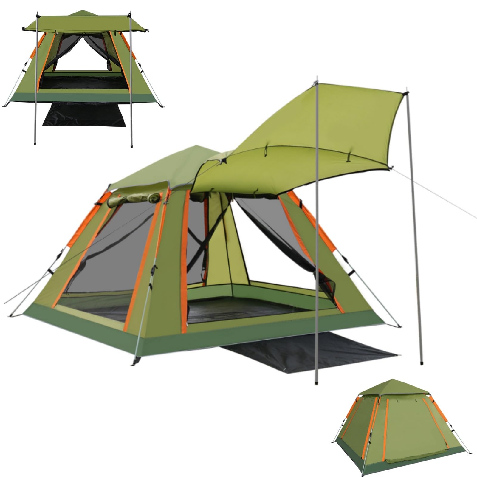 YUSING Instant Tents for Camping Pop Up Tent, Family Camping Tent for 4 ...