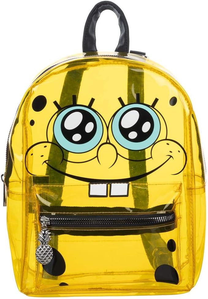 Spongebob Squarepants Clear Yellow Mini Backpack: Amazon.co.uk: Clothing