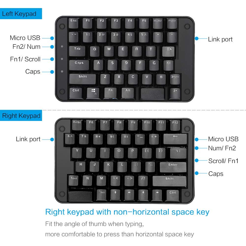Mua Koolertron Programmable Split Mechanical Keyboard, All 89 Keys ...