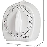 Amazon.com: Lux Minute Minder Long Ring Timer Mechanical White 60 Min ...