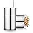 Amazon.com: Makidar Toothpicks Holder Stainless Steel Modern Toothpick ...