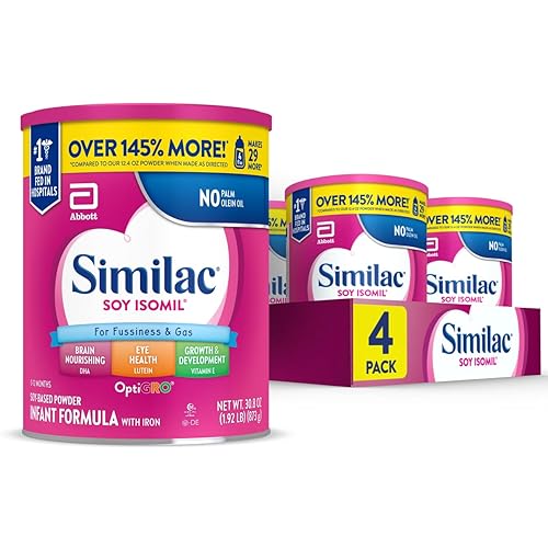Similac Soy Isomil Infant Formula, for Fussiness & Gas, Plant-Based ...