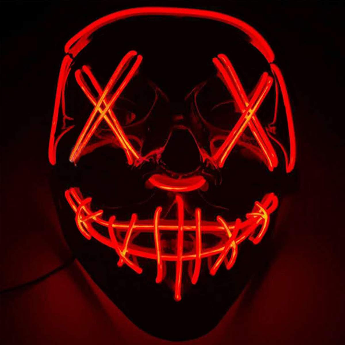ZYJ-AWASA Light Up Mask Led Halloween Mask Light Up Scary Mask for ...