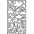 Amazon.com : Aleks Melnyk #14 Metal Journal Stencil, Weather Forecast ...