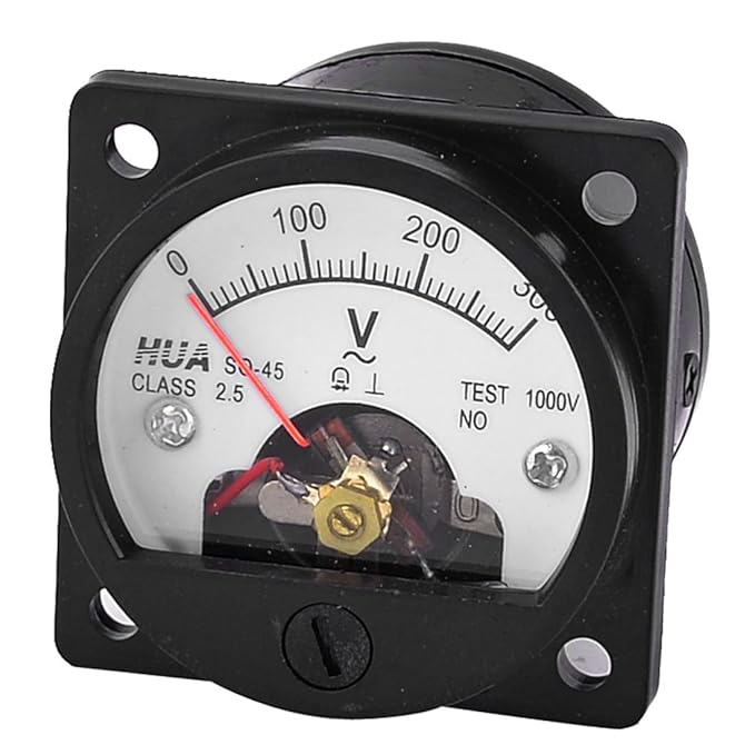 Square Dial Panel Zero Voltmeter Volt Test Meter Gauge 0-300VAC: Amazon ...