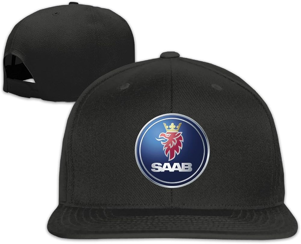 Amazon.com: Custom Saab Logo Flat Along Baseball Cap Adjustable Hat ...