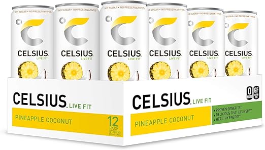 Amazon.com: CELSIUS - Sweetened with Stevia - Sparkling Pineapple ...