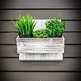 Amazon.com: Wood Planter Box, 5 Inch Square, Rustic Barn Wood, Plastic ...