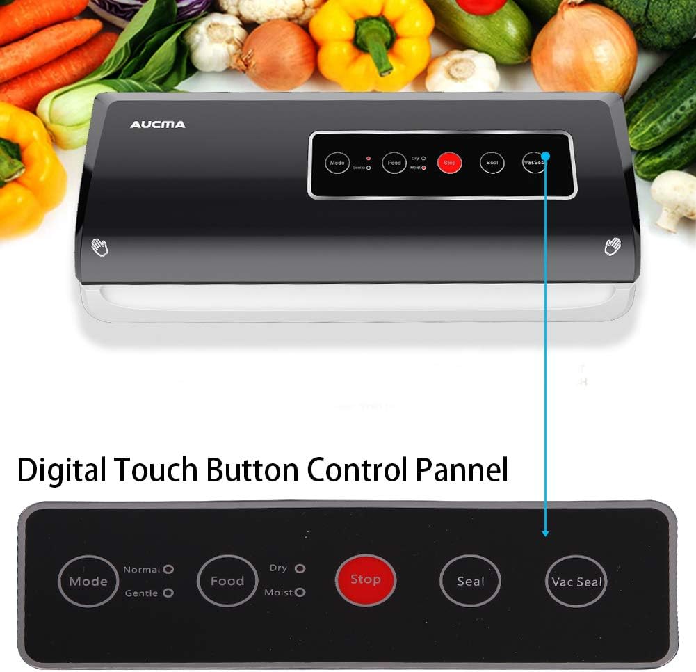 Aucma Vacuum Sealer 75Kpa Powerful Food Sealer with Cutter for Food ...