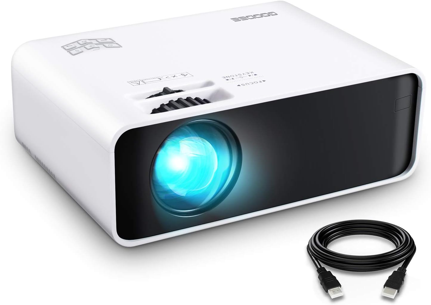 Projector, GooDee Mini Projector LED 1080 Full HD Supported Video ...