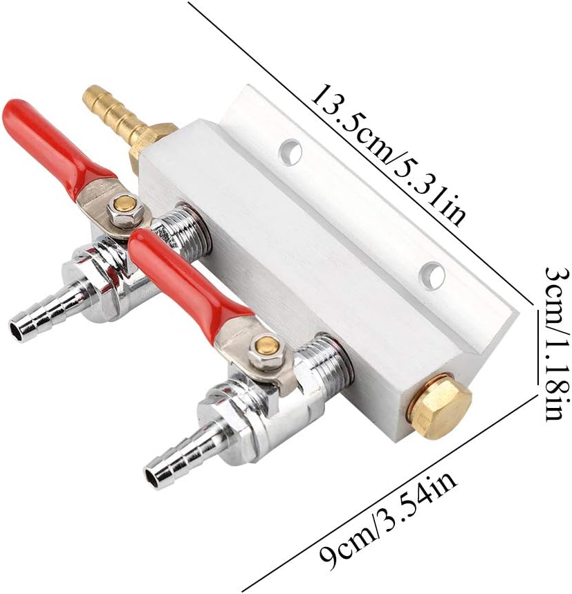 Fdit 2 Way Beer Splitter Multi-Way Home Co2 Air Gas Collector ...